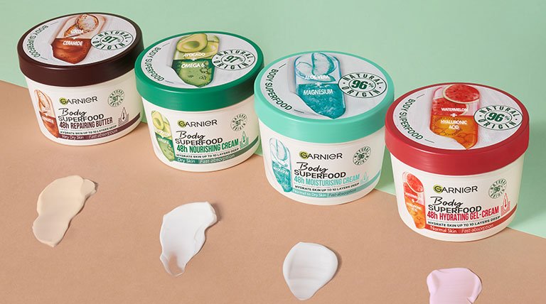 Superfoods: 4 body creams for healthy looking skin | Garnier