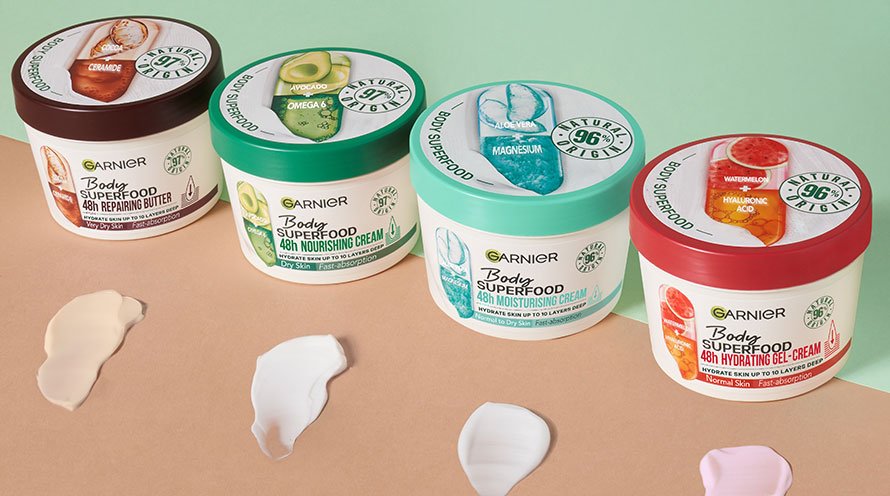 Superfoods: 4 body creams for healthy looking skin | Garnier