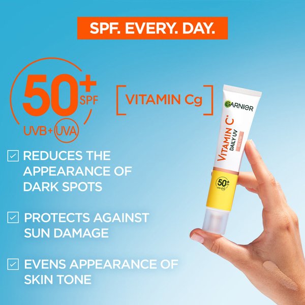 Vitamin C Brightening Sheer Glow Fluid SPF50 | Daily UV | Garnier UK