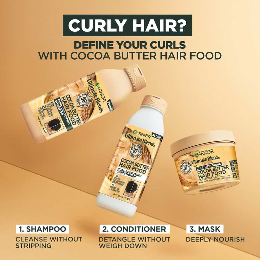 Cocoa Butter Hair Food Shampoo for Dry Curly Hair | Garnier UK