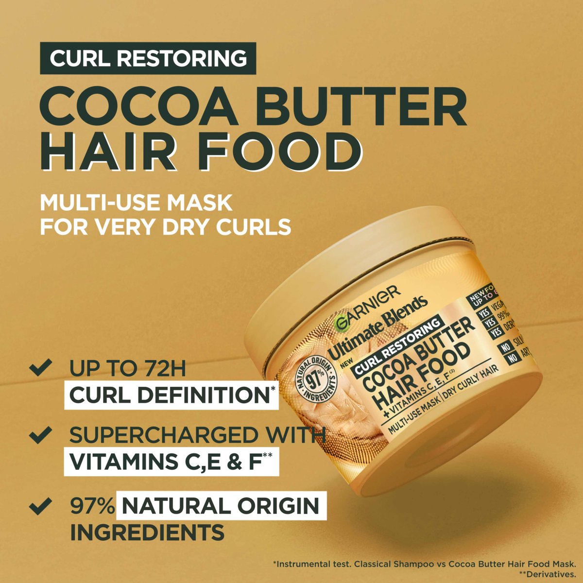 Cocoa Butter 3-in-1 Hair Food | Ultimate Blends | Garnier