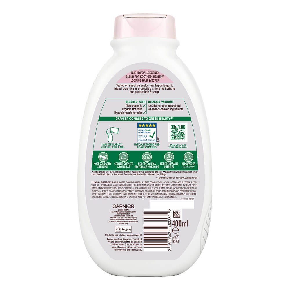 Oat Shampoo for Sensitive Scalps | Ultimate Blends | Garnier