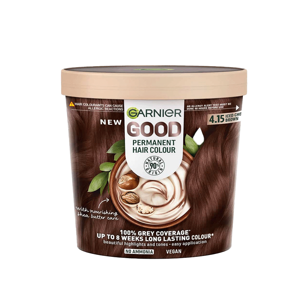 GOOD Permanent Hair Dye, 4.15 Iced Chestnut Brown| GOOD