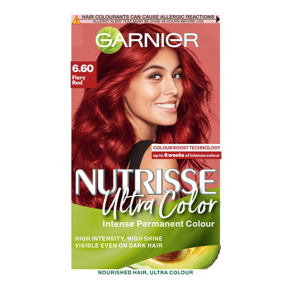 Ultra Fiery Red Hair Dye 6.60 | Nutrisse Creme | Garnier UK