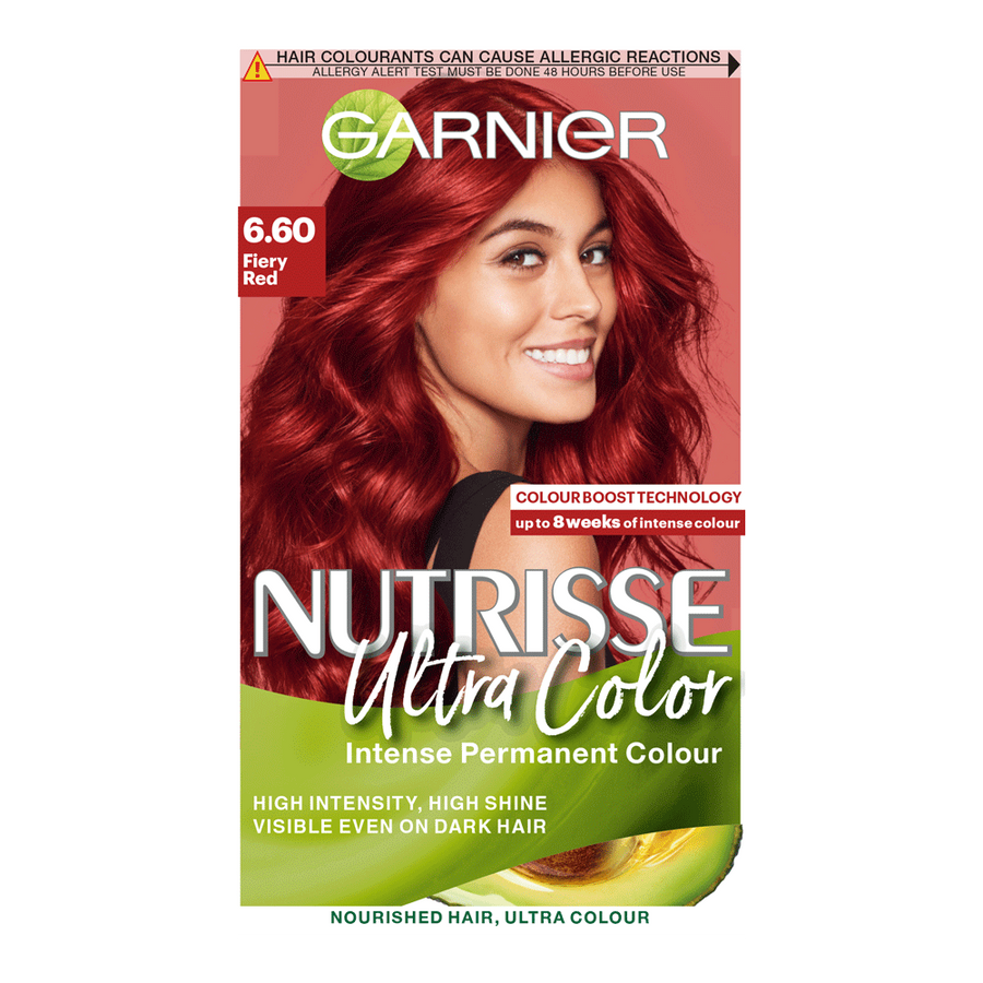 Ultra Fiery Red Hair Dye 6.60 | Nutrisse Creme | Garnier UK