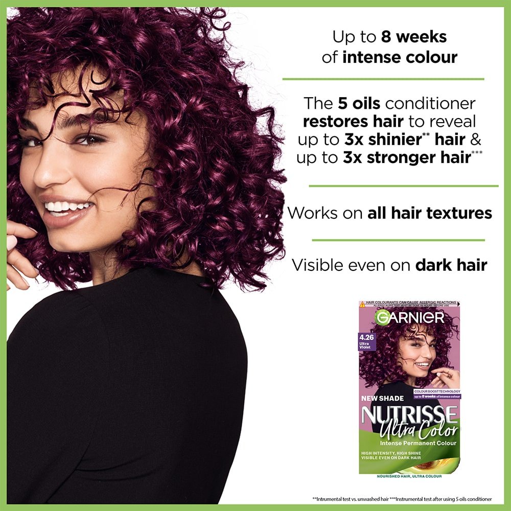 Nutrisse Ultra Color 4.26 Ultra Violet Hair Dye | Garnier UK