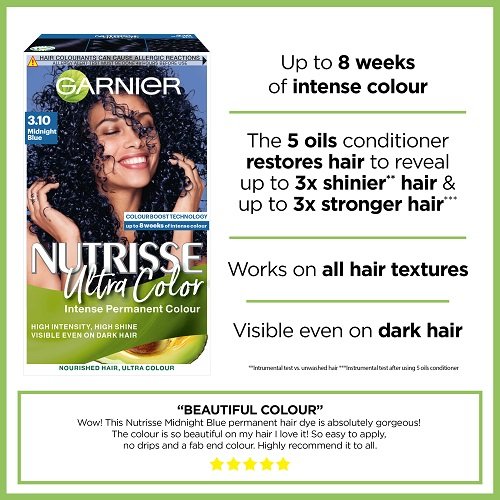 Midnight Blue Hair Dye | Nutrisse Ultra Color | Garnier