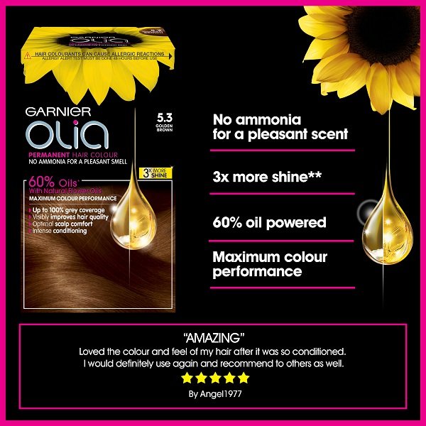 Golden Brown Permanent Home Hair Dye | Olia | Garnier UK