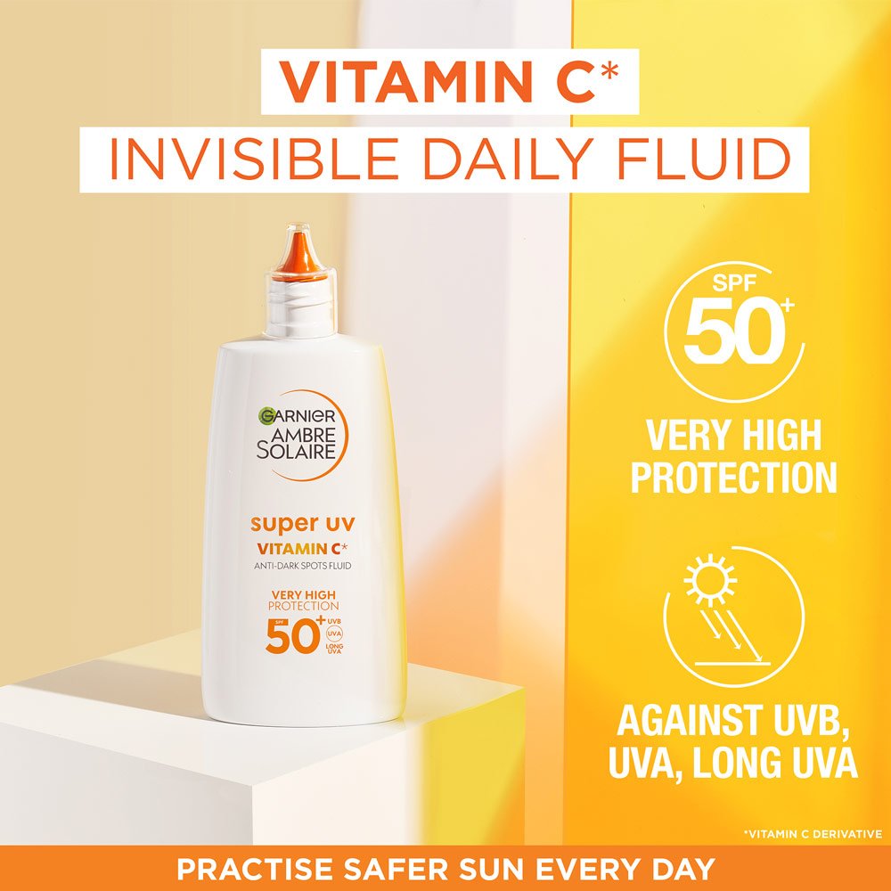 Garnier Ambre Solaire Super UV Vitamin Cg Facial SPF50+ Fluid