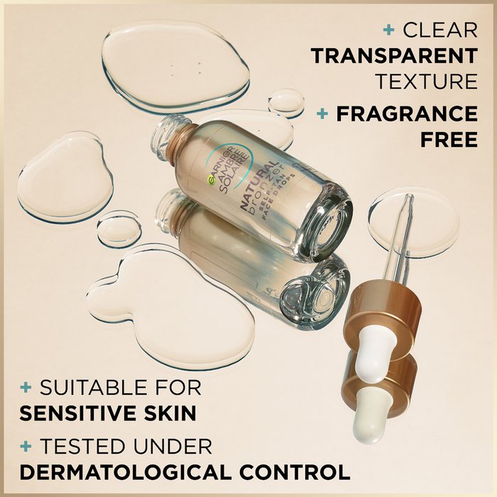 Self-Tan Face Drops| Natural Bronzer | Garnier Ambre Solaire