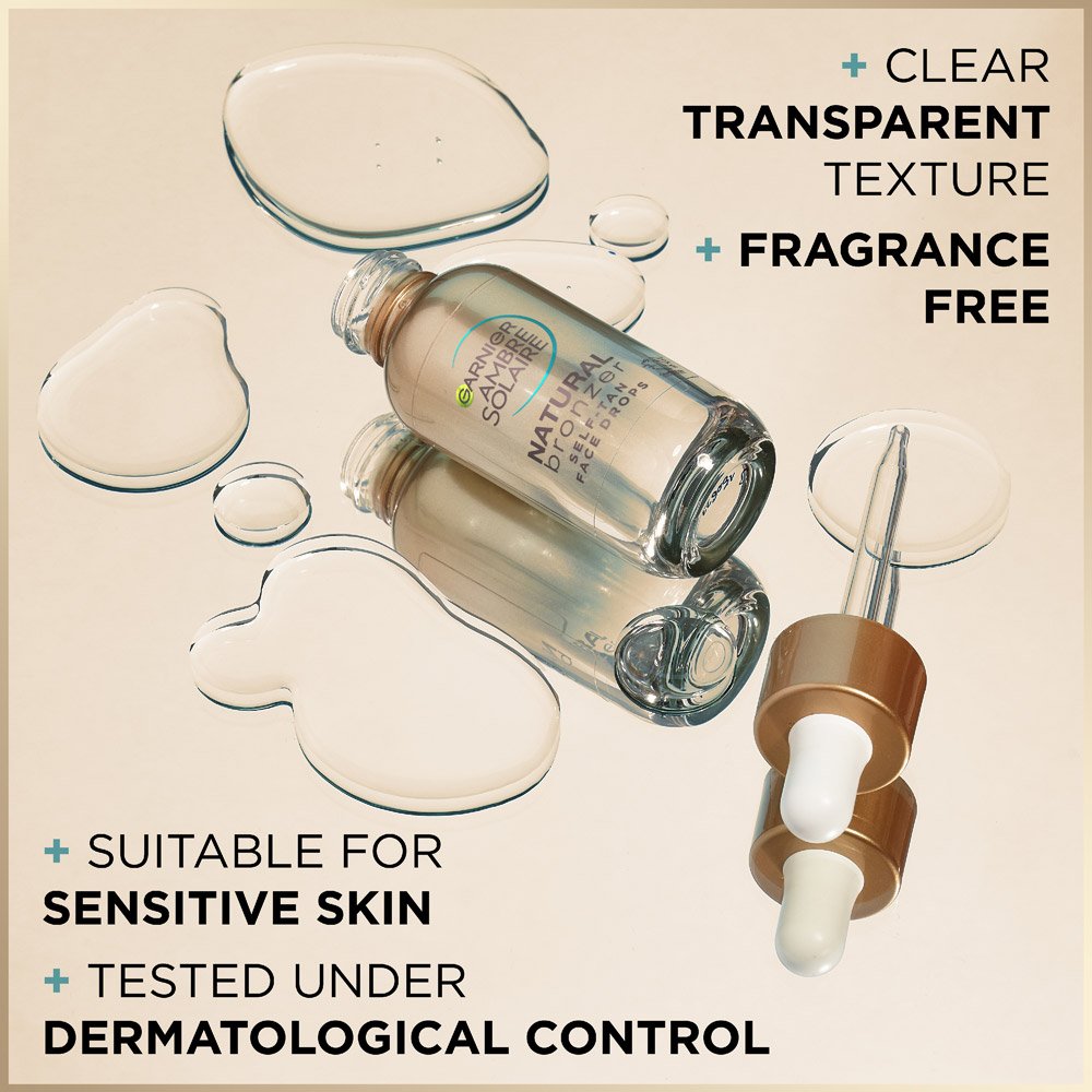 Self-Tan Face Drops| Natural Bronzer | Garnier Ambre Solaire