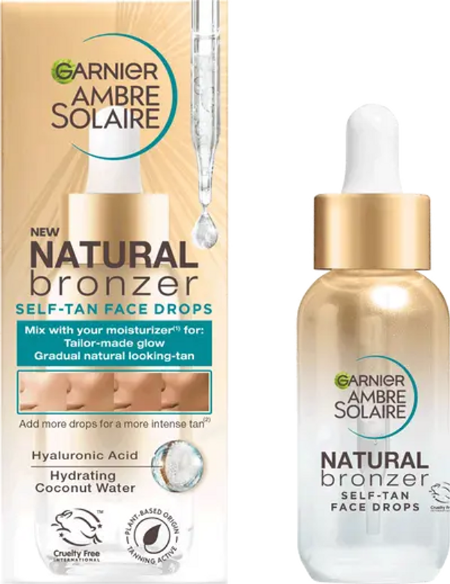 Self-Tan Face Drops| Natural Bronzer | Garnier Ambre Solaire