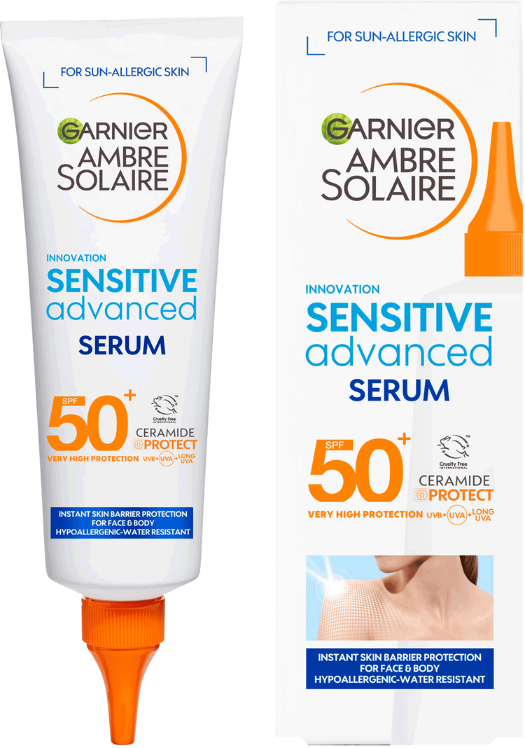 Ambre Solaire Sensitive Advanced Serum Face & Body SPF50 | Garnier UK