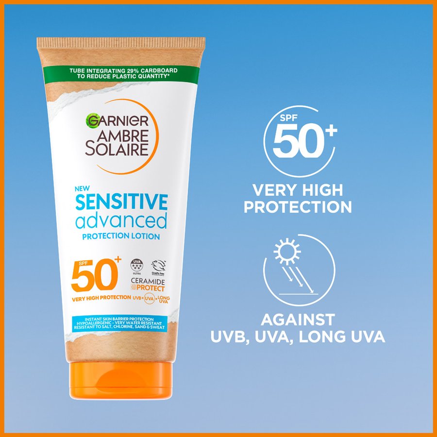 Ambre Solaire Sensitive Advance Lotion SPF 50+ | Garnier UK