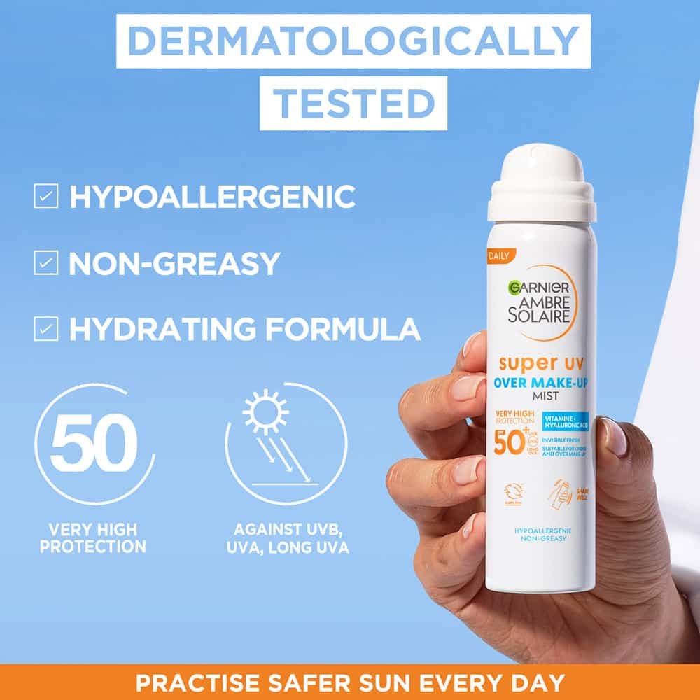 Over Makeup SPF50+ protection mist | Ambre Solaire | Garnier UK
