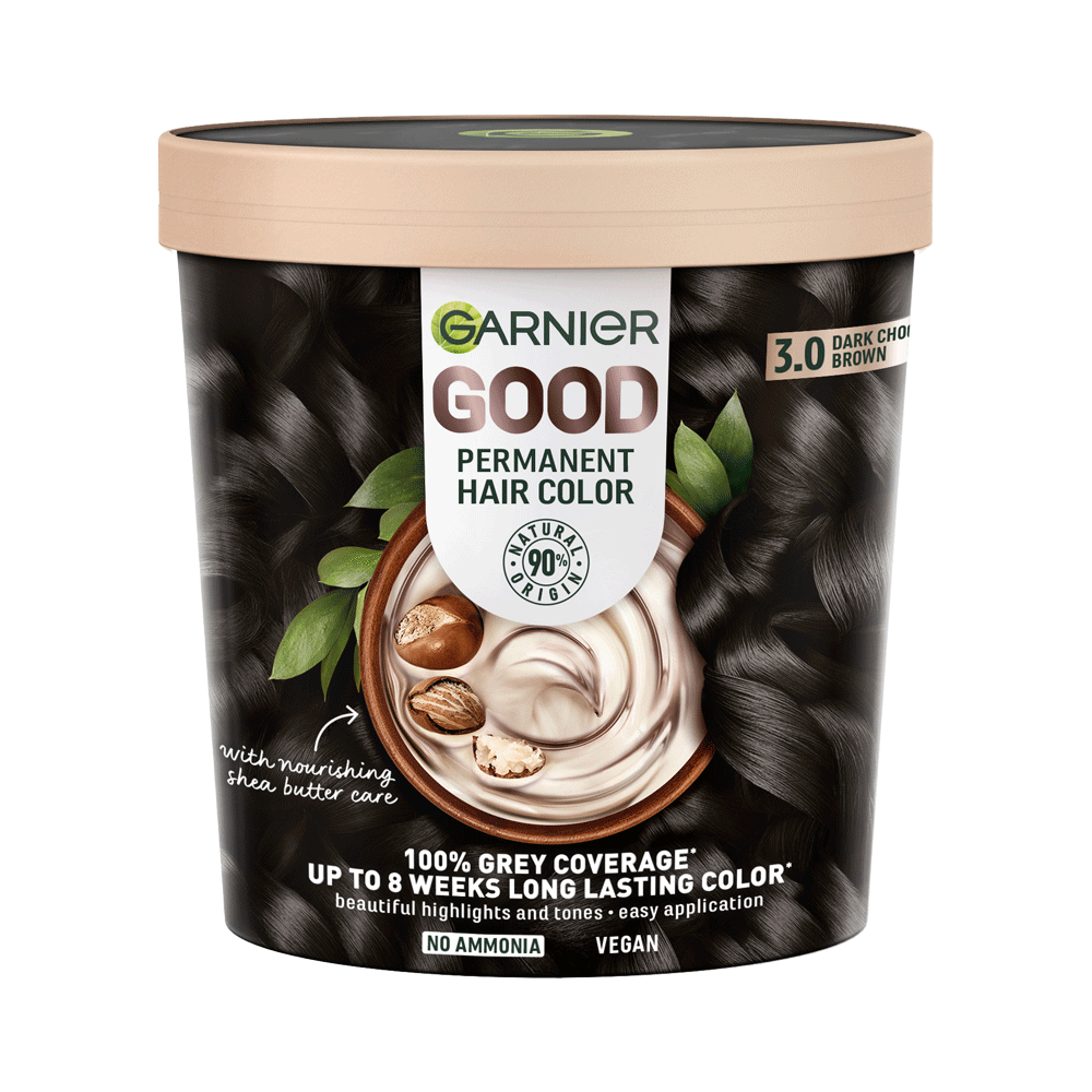 GOOD Permanent Hair Dye, 3.0 Dark Chocolate Brown | GOOD