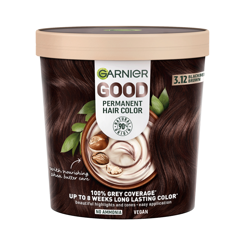 Good Permanent Hair Colour Mask | 3.12 Blackberry Brown | Garnier UK