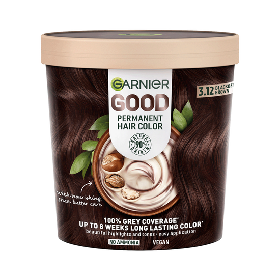 Good Permanent Hair Colour Mask | 3.12 Blackberry Brown | Garnier UK