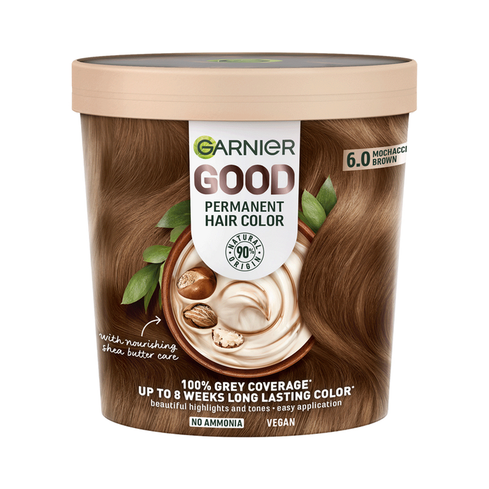 Good Permanent Hair Colour Mask | 6.0 Mochaccino Brown | Garnier UK