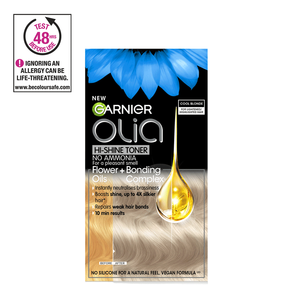 Olia Hi-Shine Cool Toner for Blonde Bleached Hair | Garnier UK