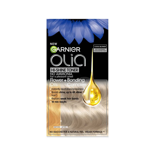 Olia Hi-Shine Cool Toner for Blonde Bleached Hair | Garnier UK