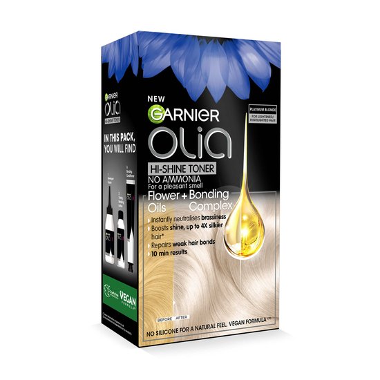 Olia Platinum Blonde Toner for Bleached Hair | Garnier UK